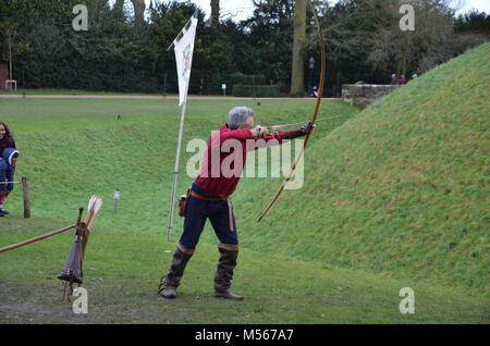Targets for archery at Warwick Castle - Warwickshire - England, United ...