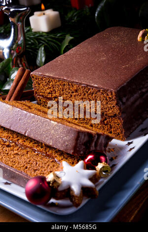 Chocolate gingerbread with filling Stock Photo - Alamy