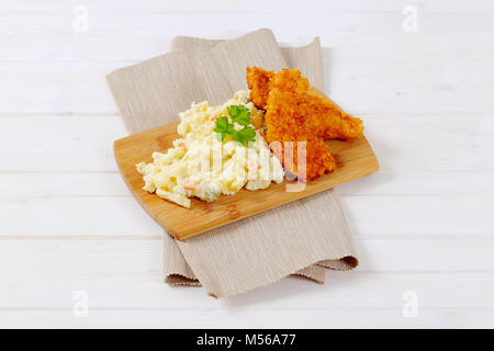 Breaded meat fillet escalope fried schnitzel Stock Photo - Alamy