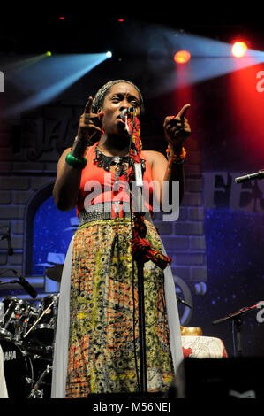 EDITORIAL USE ONLY Jazz and neo-soul inspired artist Ashaine White ...