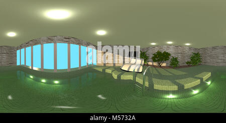 hdri map with pool. 3d illustration Stock Photo - Alamy
