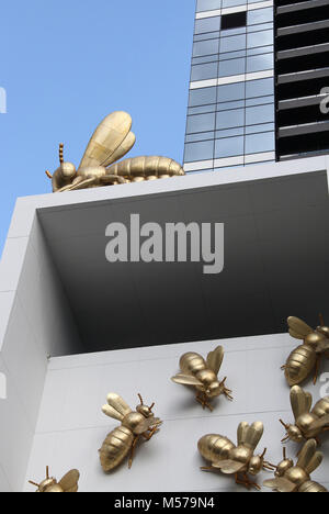 Eureka Tower - Melbourne Australia - Golden Bees Stock Photo - Alamy