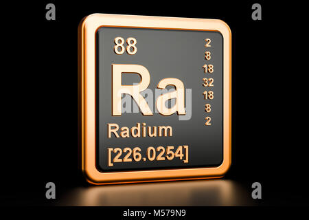 Radium chemical element periodic table science symbol Stock Photo - Alamy