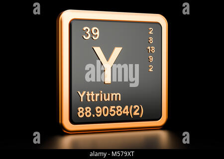 Yttrium Chemical 39 element of periodic table. Molecule And ...