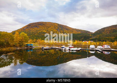view on small marina on Hitra island, Norway Stock Photo - Alamy