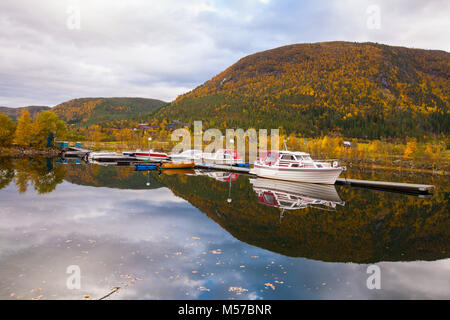 view on small marina on Hitra island, Norway Stock Photo - Alamy