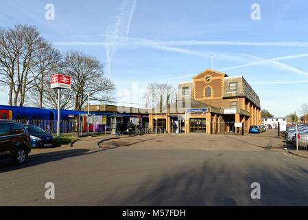 Exterior of Shepperton railway station Shepperton Surrey England UK ...