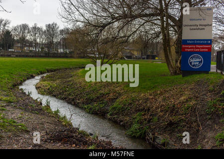 Ladywell Fields & Lewisham Hospital Entrance Stock Photo - Alamy