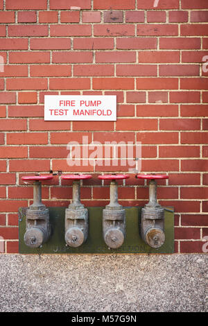 Fire Pump test Manifold outside a building in 7th ave in Chelsea ...