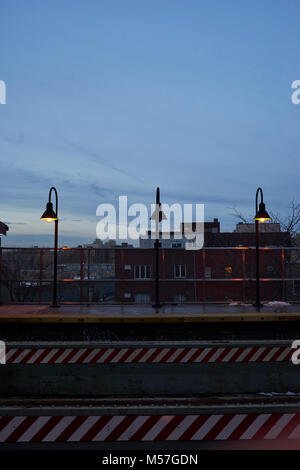 Lorimer street Subway station at sunrise Stock Photo - Alamy