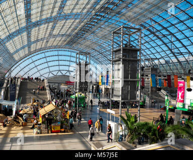 Glass hall, exhibition hall, Leipzig Trade Fair, Leipzig, Saxony Stock ...