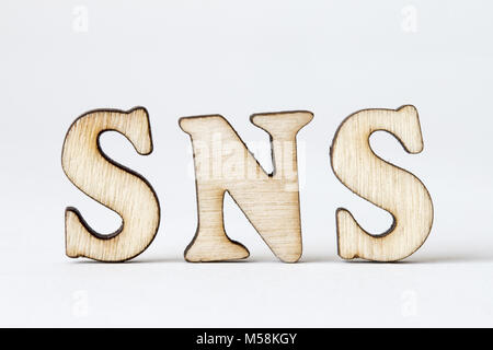 SNS, Wood letters SNS Stock Photo - Alamy