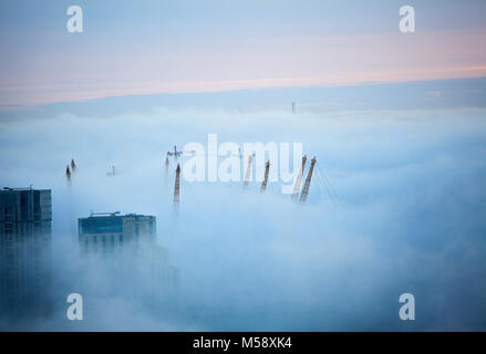 O2 arena in the Fog Stock Photo - Alamy