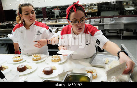 HELL'S KITCHEN, (from left): contestants Christina Machamer, Louis ...