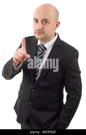 mad business man pointing, isolated on white Stock Photo - Alamy