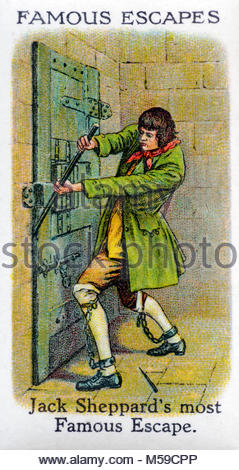 Jack Sheppard, in Newgate Prison awaiting execution, Jack Sheppard ...