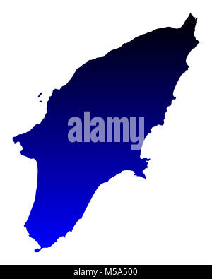 Map of Rhodos Stock Photo - Alamy