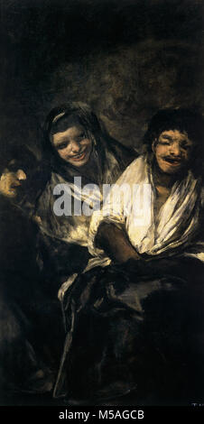 Francisco De Goya - Two Women Man 1820 Stock Photo - Alamy