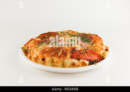 Thick fresh pizza with lots of stuffing Stock Photo - Alamy