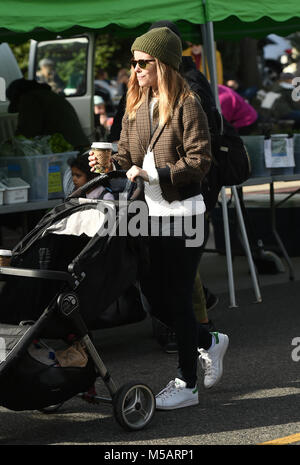 Kate Mara goes to the Farmers Market with her family Featuring: Kate ...