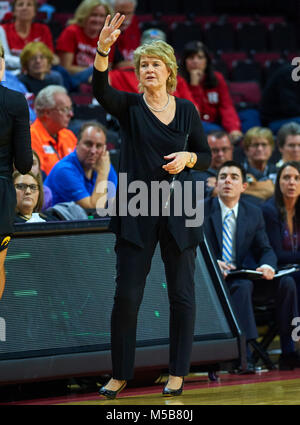 Iowa head coach Jan Jensen directs her team during the first half of an ...