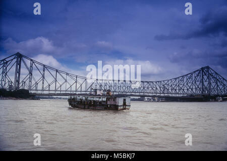 Ferry boat service near Howrah Bridge, Kolkata, West Bengal Stock Photo ...