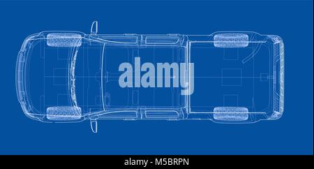 Car SUV drawing outline. Vector rendering Stock Vector Image & Art - Alamy