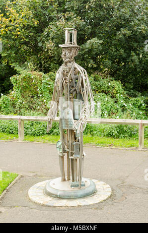 Statue of Henry Pease, who was responsible for the Origination of the ...