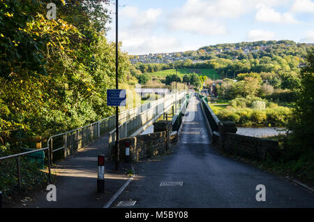 Ovingham Road and Pedestrian Bridges at Ovingham, Northumberland Stock ...