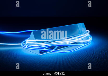 A Studio Still-life Photograph of a Triangular Glass Prism with ...