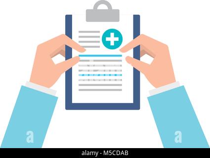 hands with medical order clipboard icon Stock Vector Art & Illustration ...