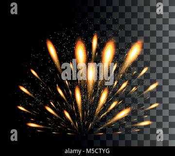 Realistic festive fireworks with transparency effect. Colorful ...