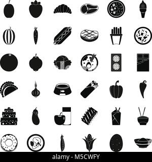 Features food icons set, simple style Stock Vector Image & Art - Alamy