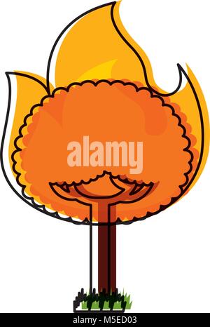 wildfire fire glyph icon vector illustration Stock Vector Image & Art ...