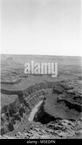 Grand Canyon Kanab Point LOOKING UP THE COLORADO RIVER ABOVE THE MOUTH ...
