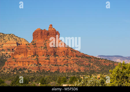 Jagged Outcropping Of Peak In Red Mountains In Northern Arizona Stock ...