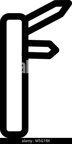 get directions line icon, outline symbol, vector illustration, concept ...