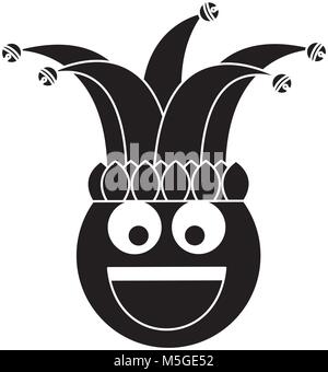 happy emoticon smile jester hat funny Stock Vector Image & Art - Alamy