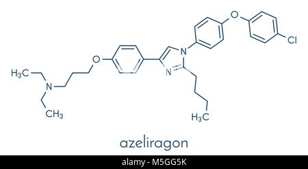 Azeliragon Alzheimer's disease drug molecule. Skeletal formula Stock ...