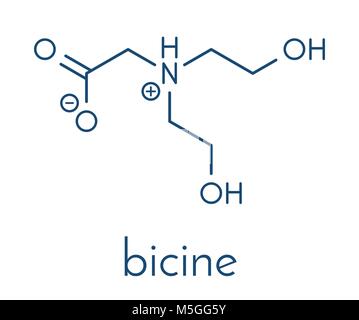 Bicine buffering agent molecule. Skeletal formula Stock Vector Image ...