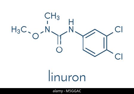 Linuron herbicide molecule. Skeletal formula Stock Vector Image & Art ...
