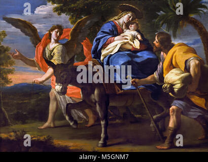 The Flight into Egypt - Jesus, Mary and Joseph flee to Egypt to Stock ...