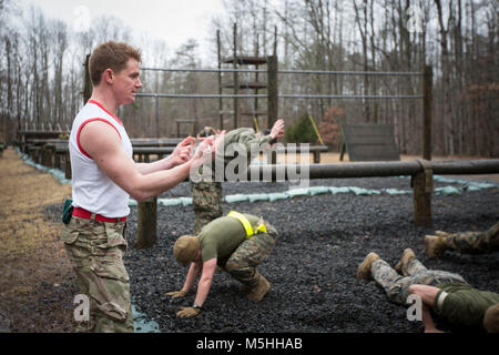 Royal Marine Commando Sgt. Chris Abrams supervises the conduct of the ...