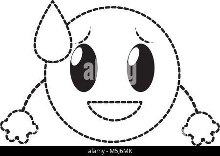 dotted shape shame laugh face gesture emoji expression Stock Vector ...