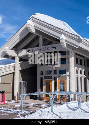 Two Elk day lodge and restaurant, winter, Vail Ski Resort, Vail ...