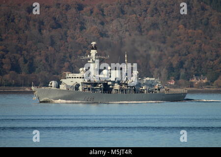 HMS Northumberland (F238), a Duke-class (or Type 23) frigate operated ...