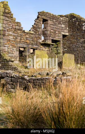 Ruined farmhouse on Turton Moor, West Pennine Moors, Lancashire ...