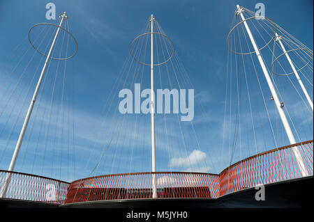 Cirkelbroen, the Circle Bridge, designed by Olafur Eliasson spanning ...