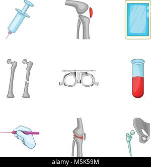 Course of treatment icons set, cartoon style Stock Vector Image & Art ...
