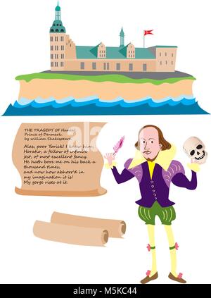 William Shakespeare Cartoon Stock Vector Image & Art - Alamy